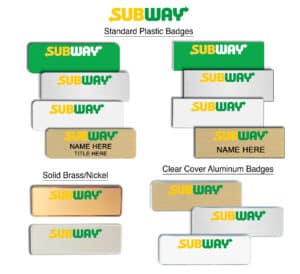 Subway Name Tags & Badges