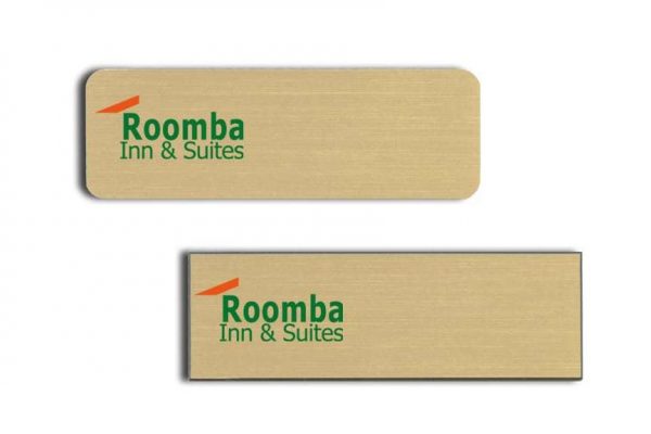 Roomba Inn and Suites name badges tags